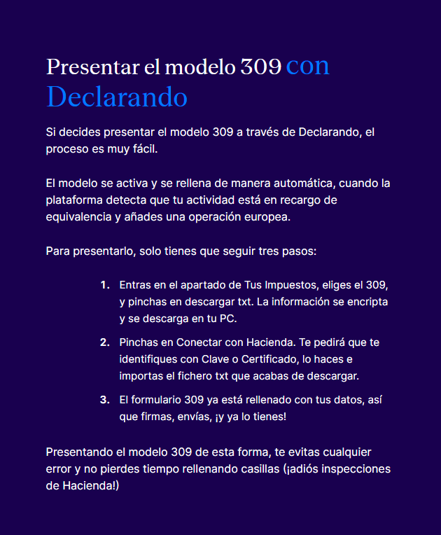 Modelo 309 – Asesoría Fiscal Online